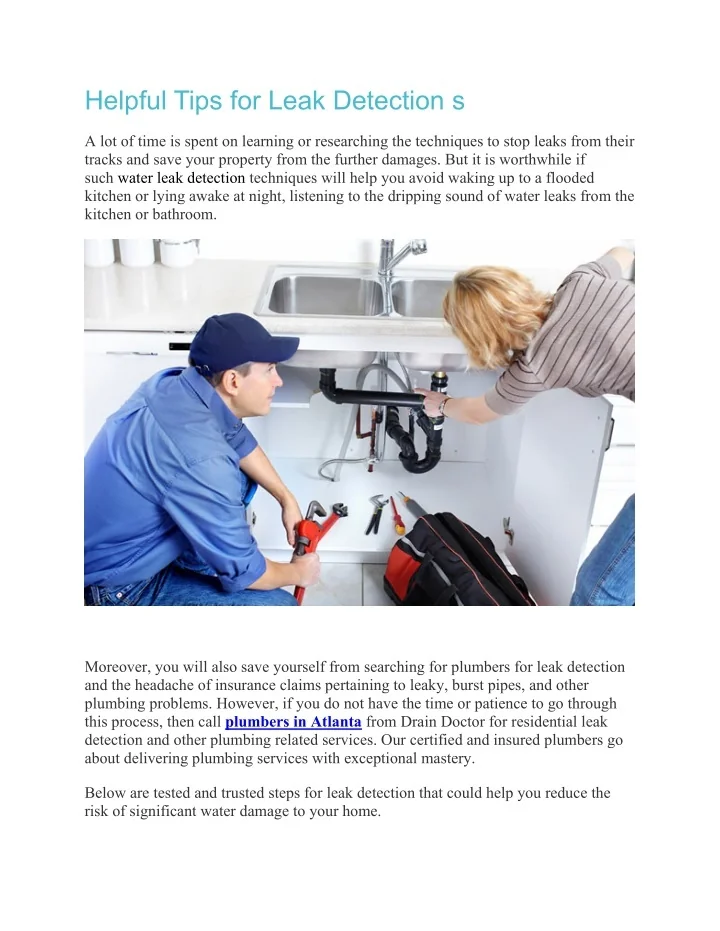 PPT - Helpful Tips for Leak Detection PowerPoint Presentation, free ...