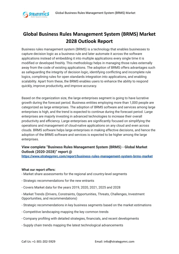 PPT - Global Business Rules Management System (BRMS) Market 2028 ...