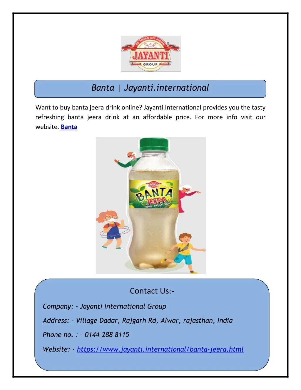 PPT - Banta | Jayanti.international PowerPoint Presentation, free ...