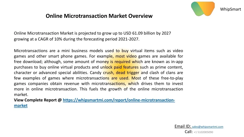 PPT - Global Online Microtransaction Market Industry | Whipsmartmi ...