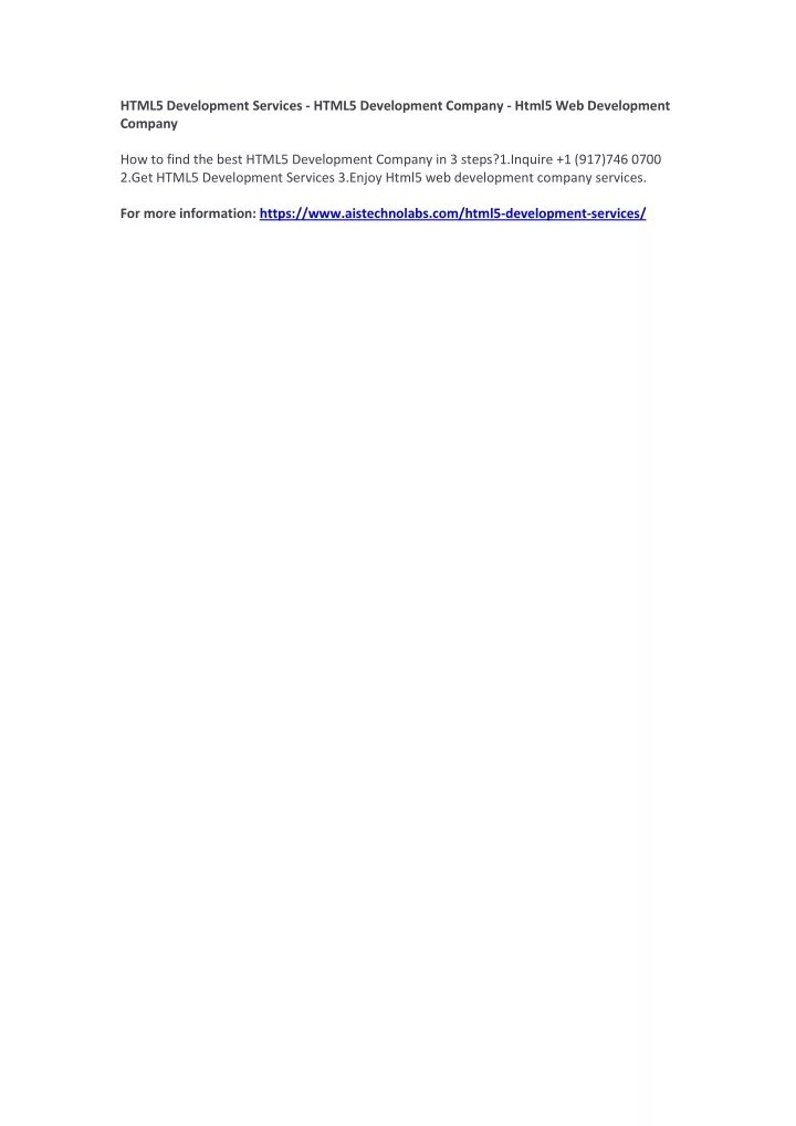 Ppt Html5 Development Services Html5 Development Company Html5 Web Development Powerpoint