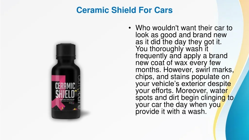 PPT - Ceramic Shield Coating - Give your car a brand new look ...