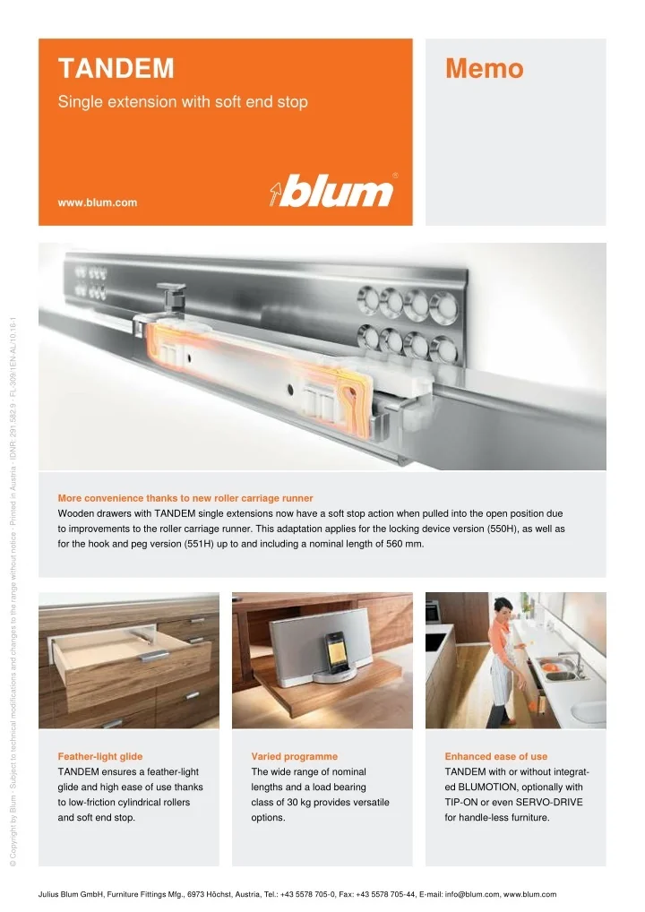 PPT - TANDEM runner system for wooden drawers | Shop Online PowerPoint ...