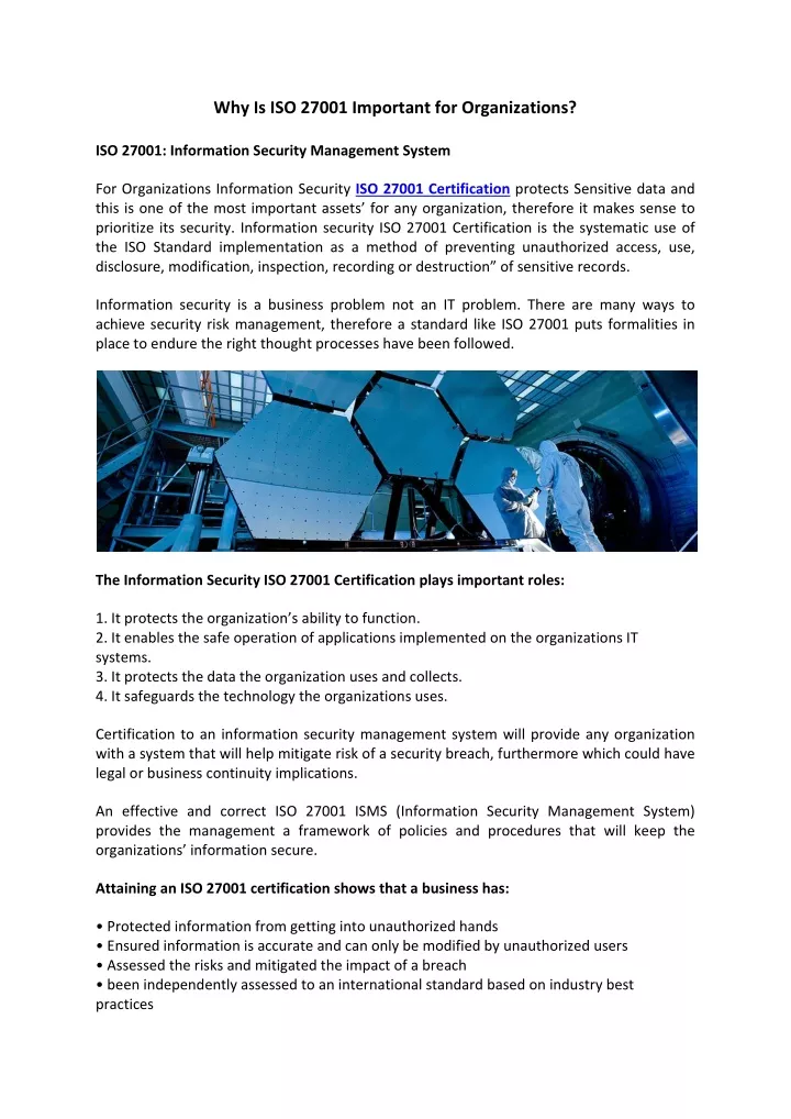 PPT - Why Is ISO 27001 Important for Organizations? PowerPoint ... PPT - Why Is ISO 27001 Important for Organizations? PowerPoint ...