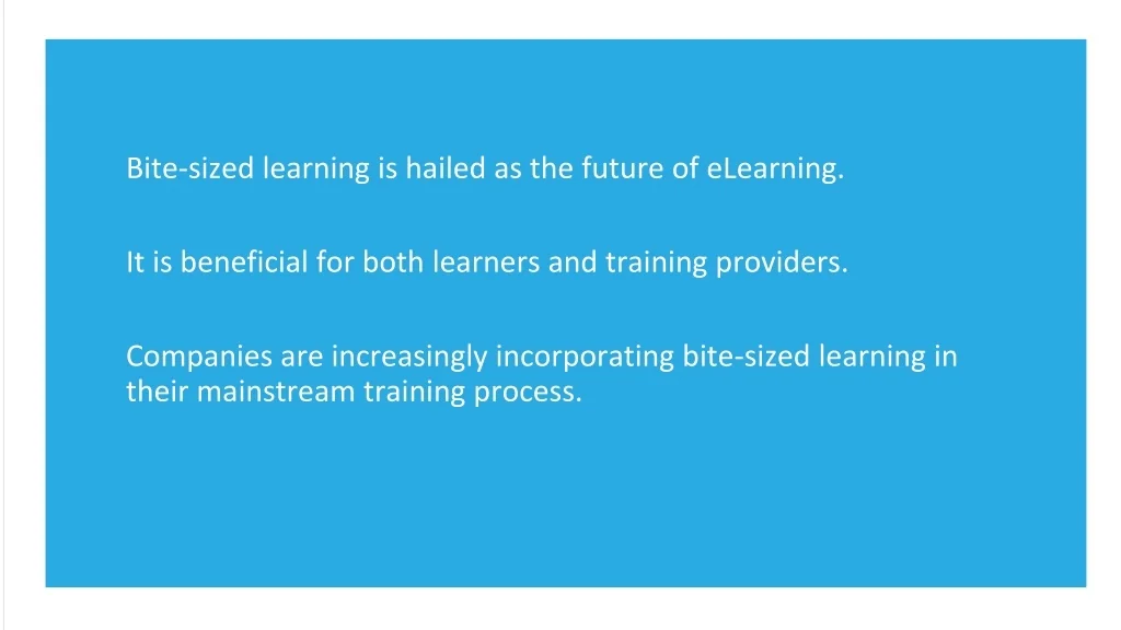PPT Bite Sized Learning Meaning And Benefits PowerPoint PPT Bite Sized Learning Meaning And Benefits PowerPoint