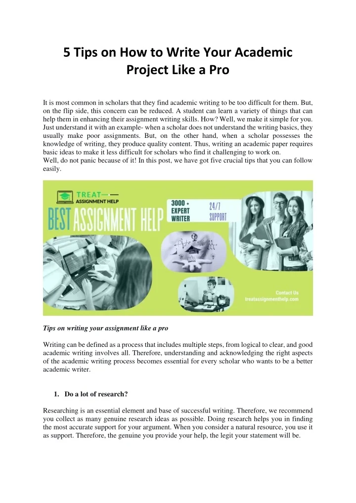 PPT - 5 Tips on How to Write Your Academic Project Like a Pro ...