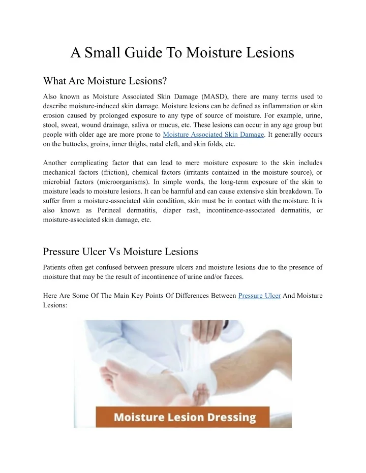 PPT - A Small Guide To Moisture Lesions PowerPoint Presentation, free ...