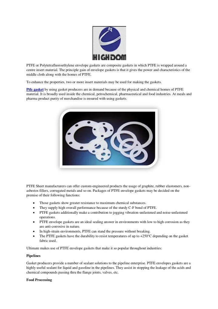 PPT - pvdf sheet , ptfe seals , ptfe washer at hongdaptfe.com ...