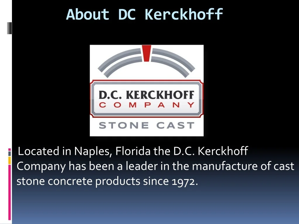 PPT - Cast Stone Fountains Dominican Republic - DC Kerckhoff Company ...