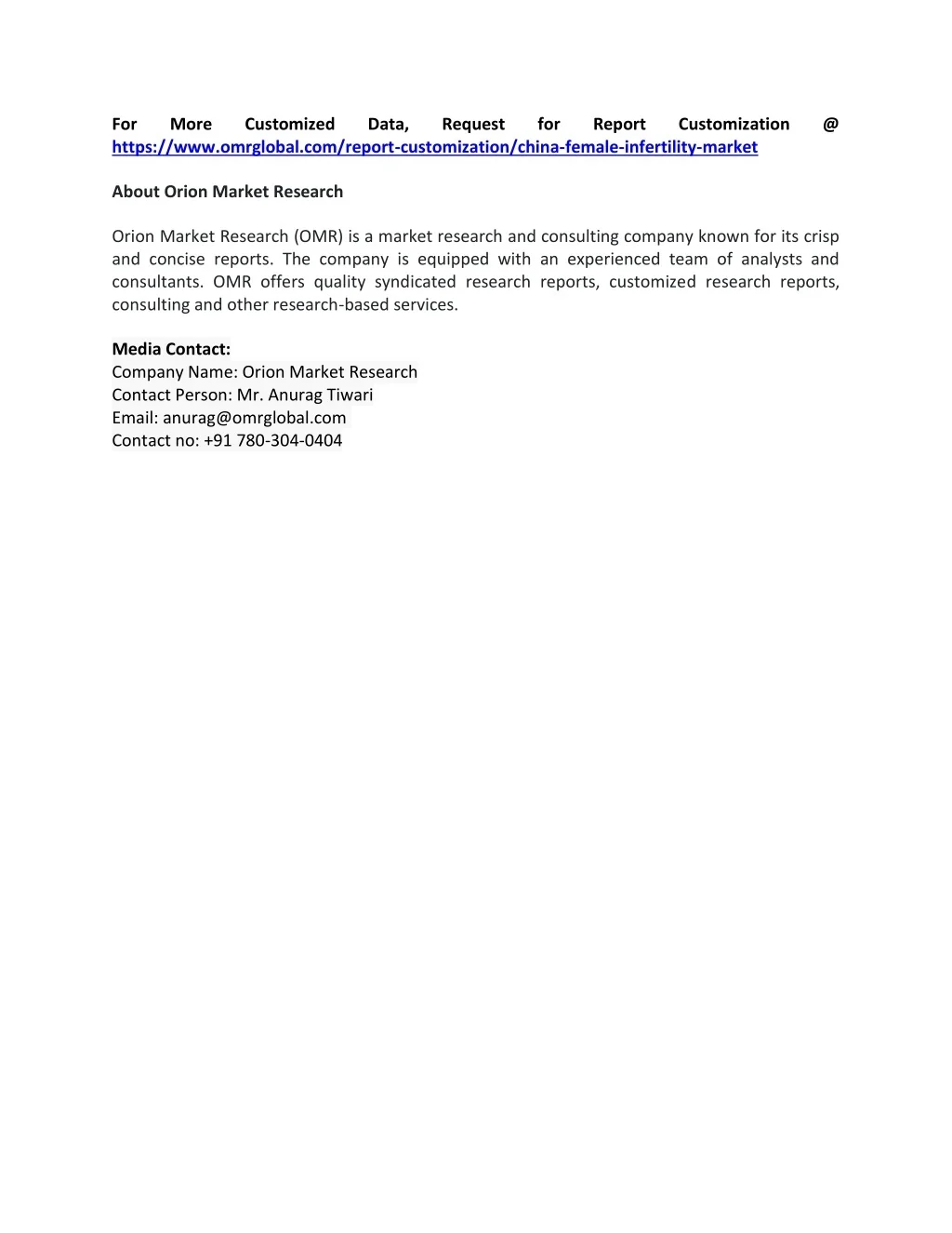 PPT - China Female infertility diagnosis and treatment Market ...