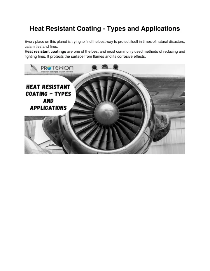 PPT - Heat Resistant Coating - Types and Applications PowerPoint ...