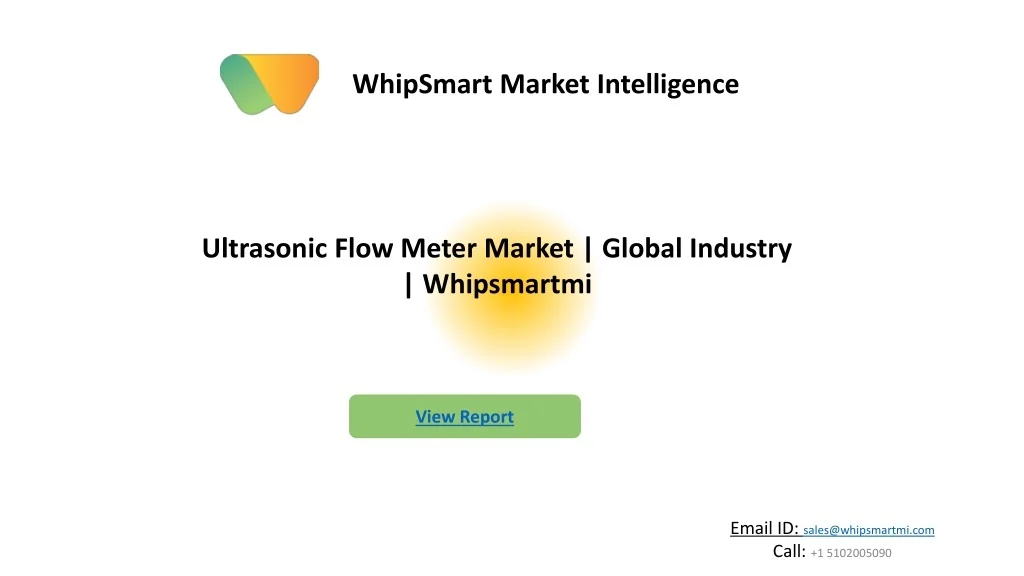 PPT - Global Ultrasonic Flow Meter Market Industry | Whipsmartmi ...