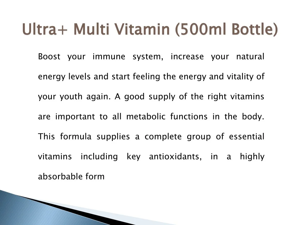 PPT - Shop Ultra Multivitamin Drink Online - SP Care Clinic PowerPoint ...