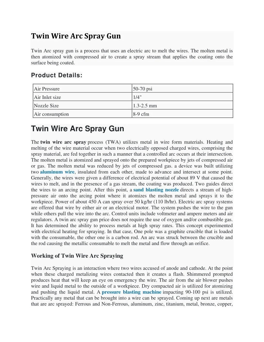 PPT - Twin Wire Arc Spray Gun | Twin Arc Spray Gun Manufacturer in ...