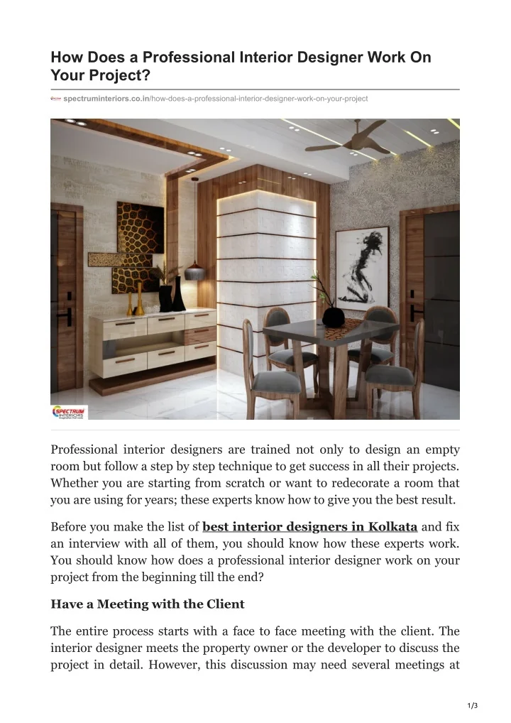 PPT - How Does a Professional Interior Designer Work On Your Project ...