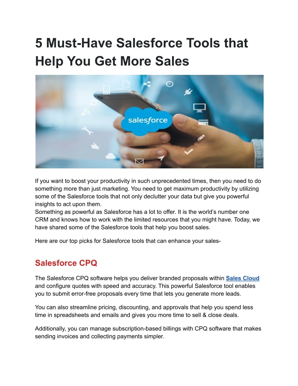 PPT - 5 Must-Have Salesforce Tools that Help You Get More Sales ...
