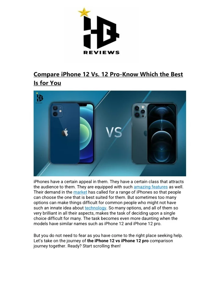 PPT - Compare iPhone 12 Vs. 12 Pro-Know Which the Best Is for You ...