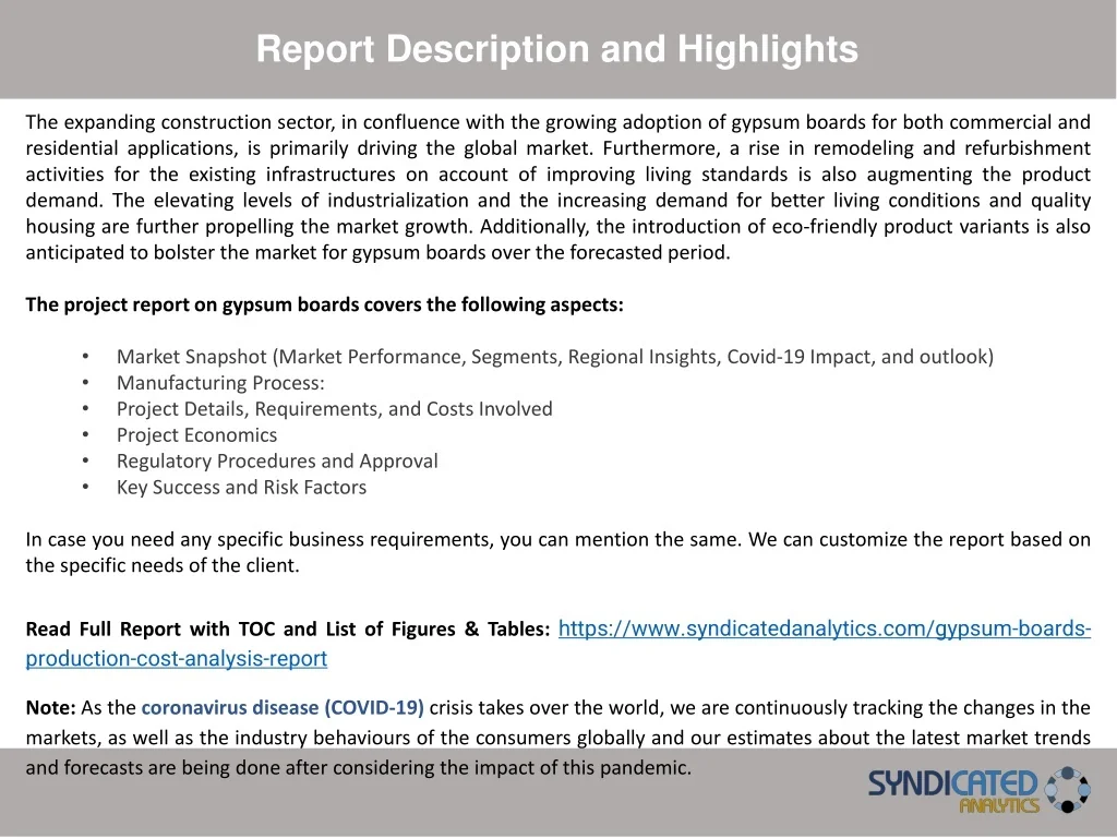 PPT - Gypsum Boards Manufacturing Plant Project Report 2021-2026 PDF ...