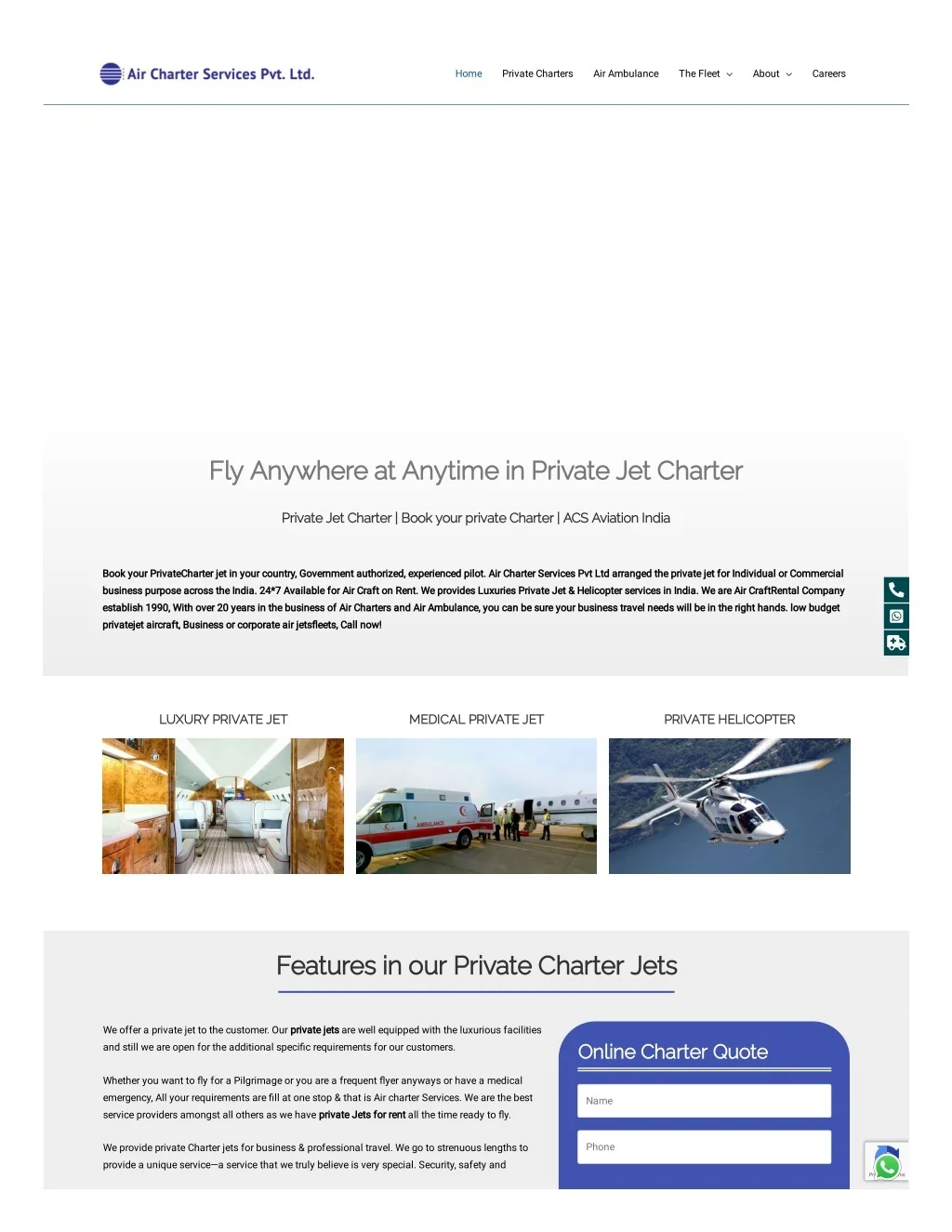 PPT - Private Jet | ACS Jet Services | Air Charter Services Pvt Ltd ...