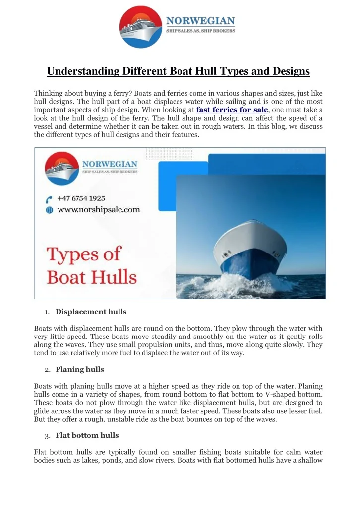 PPT - Understanding Different Boat Hull Types and Designs PowerPoint ...