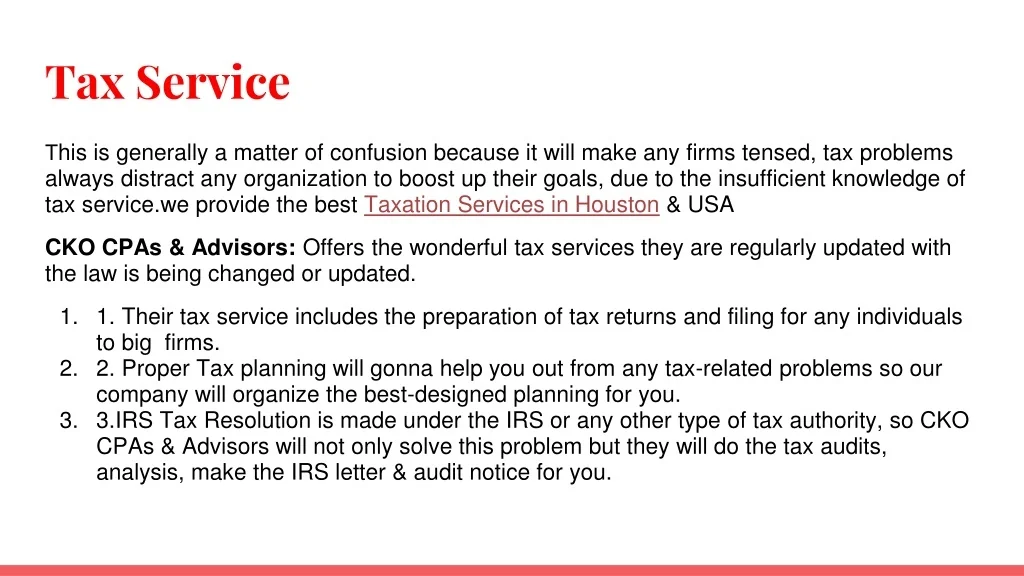 PPT - Accounting and Taxation Services in Houston TX PowerPoint ...