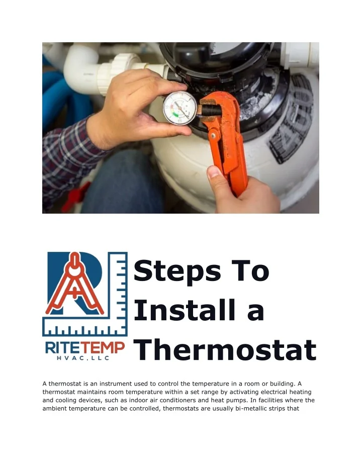PPT - Steps to Install a Thermostat PowerPoint Presentation, free ...