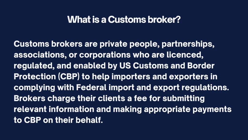 PPT - U.S. Customs Broker License Examination Guide | Trade Compliance ...