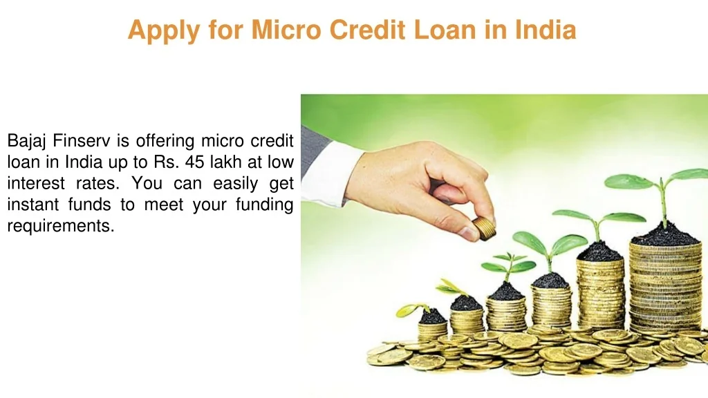 PPT - Apply for Micro Credit Loan in India with Bajaj Finserv ...