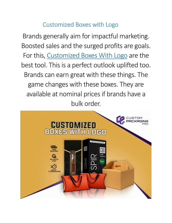 PPT - Customized Boxes with Logo PowerPoint Presentation, free download ...