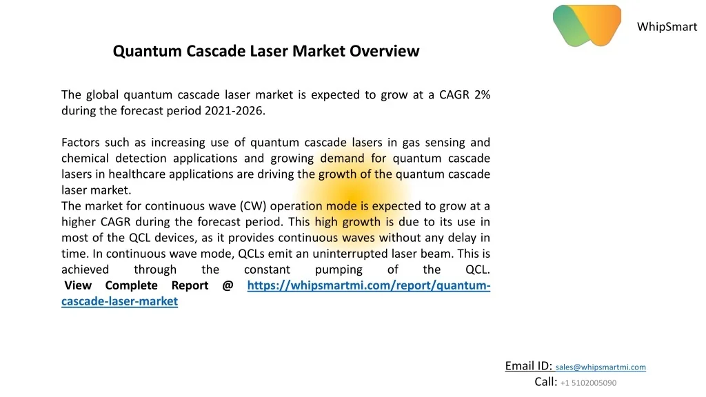 PPT - Global quantum cascade laser market Global Industry Trends and Forecast to 2027 PowerPoint ...