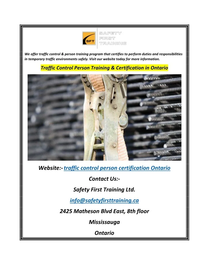 PPT - Traffic Control Person Training & Certification in Ontario ...