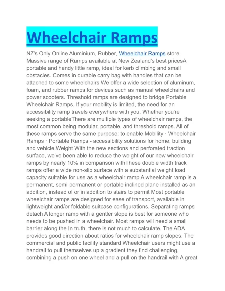 PPT - Wheelchair Ramps _ Electrical Safety Signs PowerPoint ...