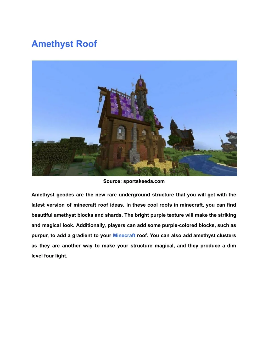 PPT - Pick Your Favorite Minecraft Roof Designs PowerPoint Presentation ...