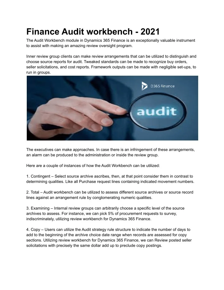 PPT - Finance Audit workbench - 2021 PowerPoint Presentation, free ...