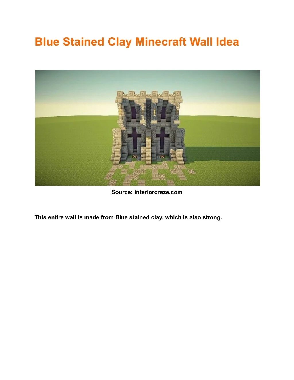 PPT - 21 Brilliant Minecraft wall Designs Inspirations to Build Your ...