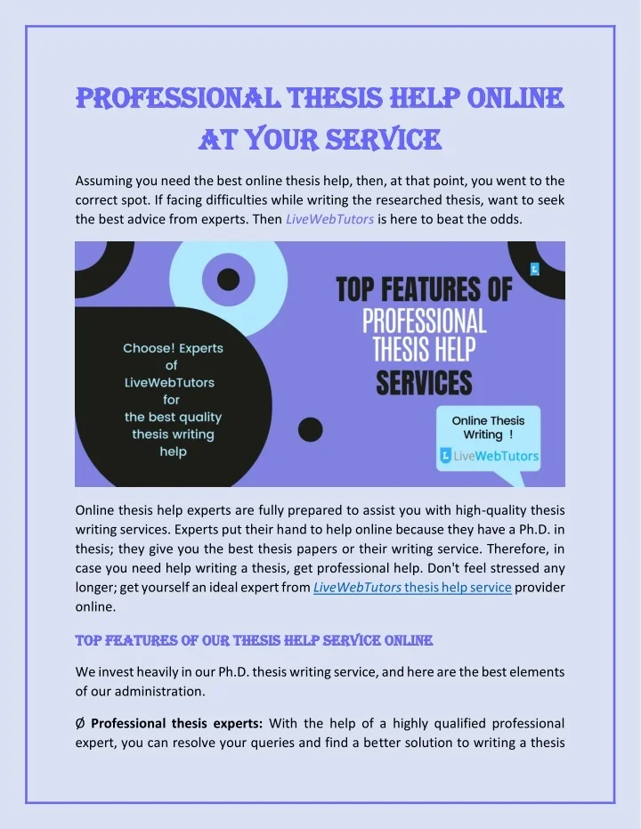 PPT - Professional Thesis Help Online at your Service PowerPoint ...
