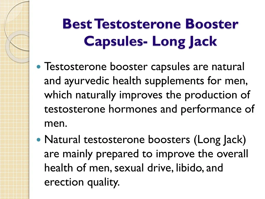 PPT - Best Natural Testosterone Booster Capsules For Men In India ...