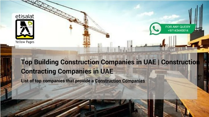 PPT - Top Building Construction Companies in UAE Construction ...