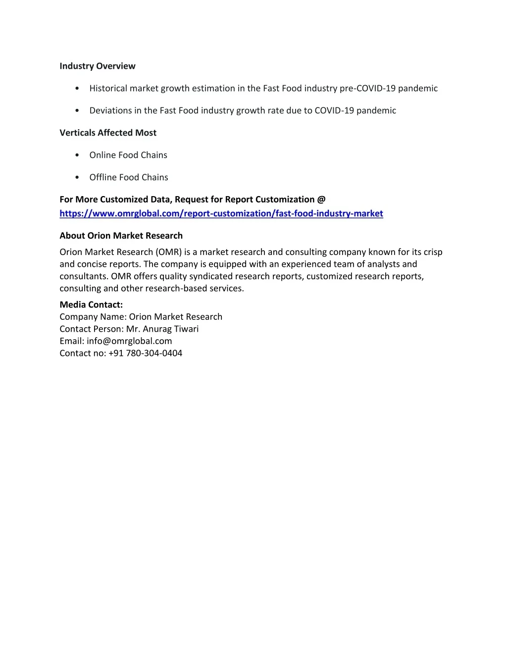 PPT - Global Fast Food Industry Market PowerPoint Presentation, free ...