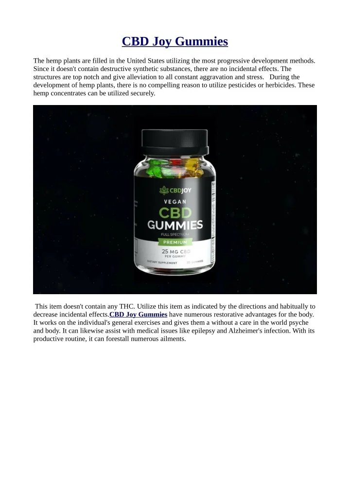 PPT - CBD Joy Gummies PowerPoint Presentation, free download - ID:10832519