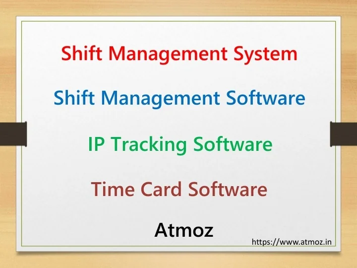PPT - HR can create shift with Shift Management System - Atmoz ...