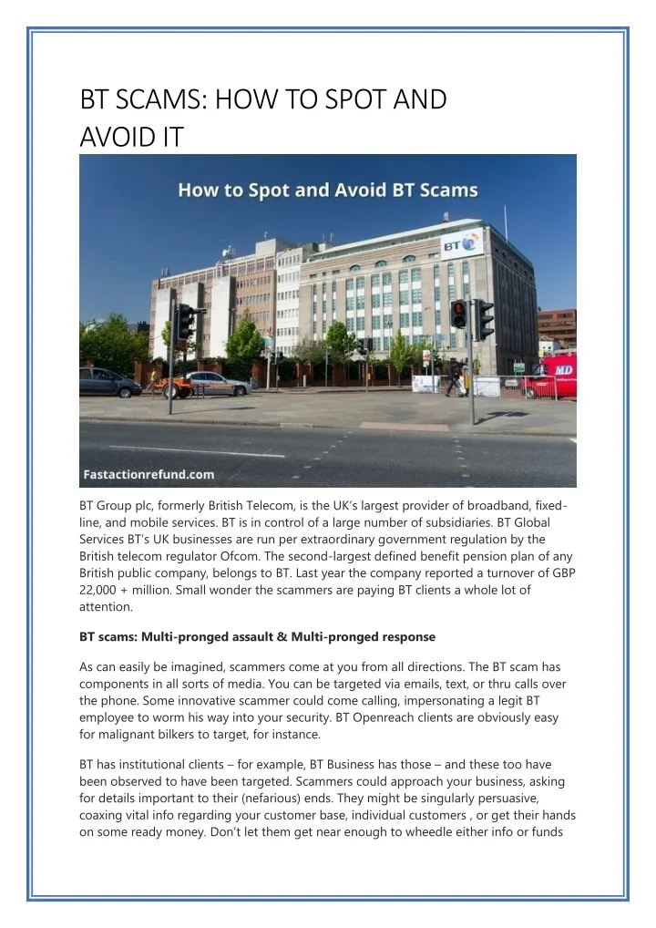PPT - BT SCAMS PowerPoint Presentation, free download - ID:10835887