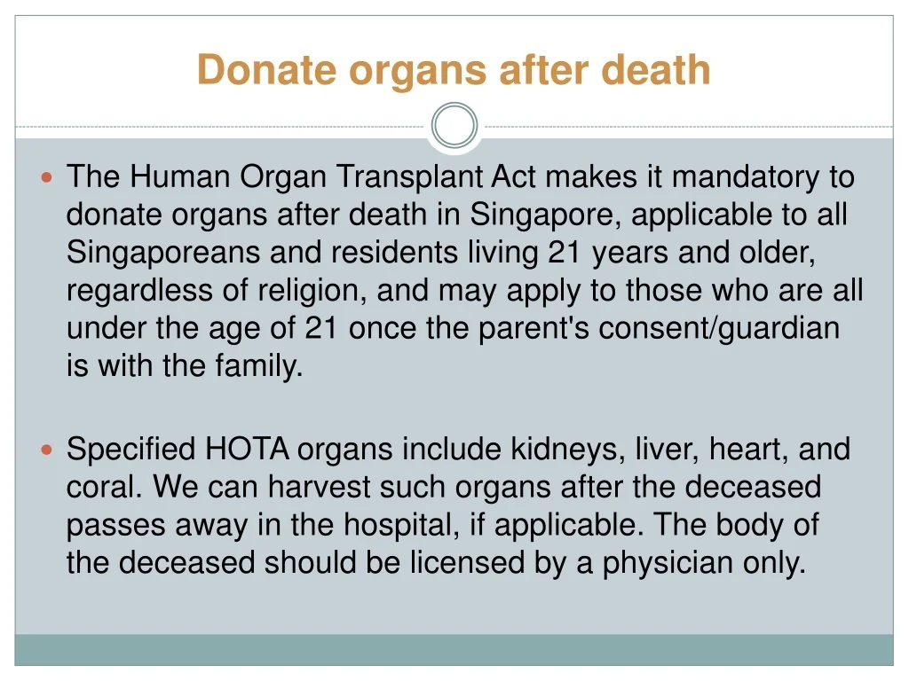 PPT - Organ Donation After Death In Singapore PowerPoint Presentation ...