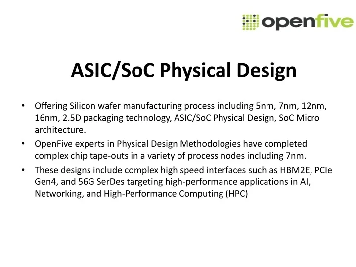 PPT - ASIC/SoC Physical Design PowerPoint Presentation, free download ...