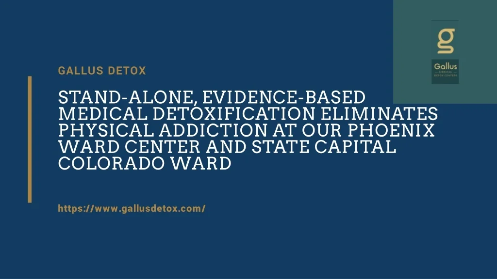 PPT - Stand-alone, evidence-based medical detoxification eliminates ...