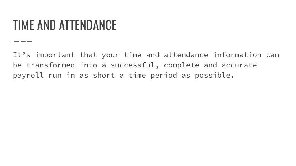 PPT - TIME AND ATTENDANCE PowerPoint Presentation, free download - ID ...