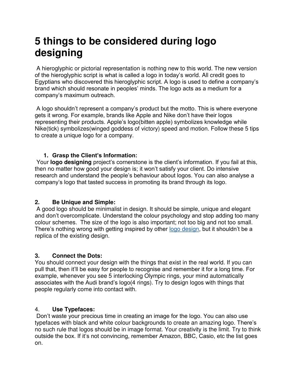 PPT - 5 things to be considered during logo designing PowerPoint ...