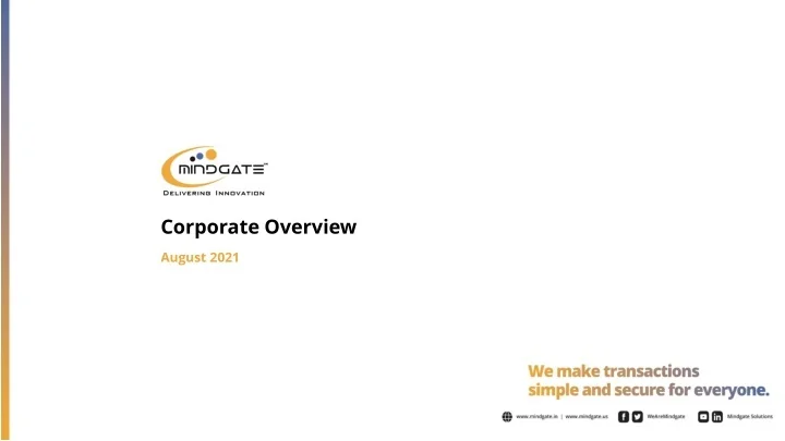 PPT - Mindgate Solutions Pvt. Ltd. - Corporate Deck PowerPoint ...