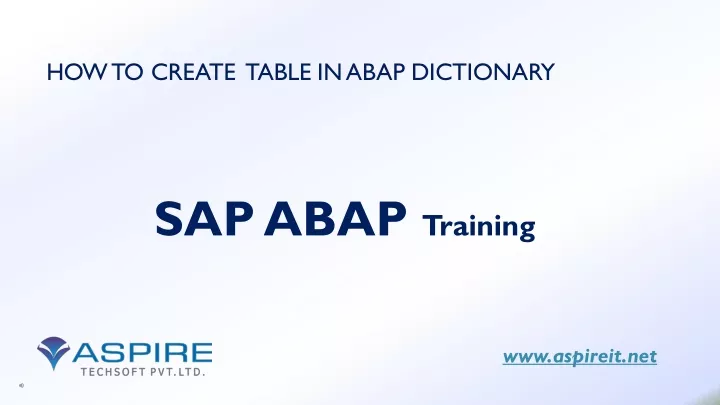 Ppt Create Directory Table In Sap Abap Powerpoint Presentation Free Download Id10843545
