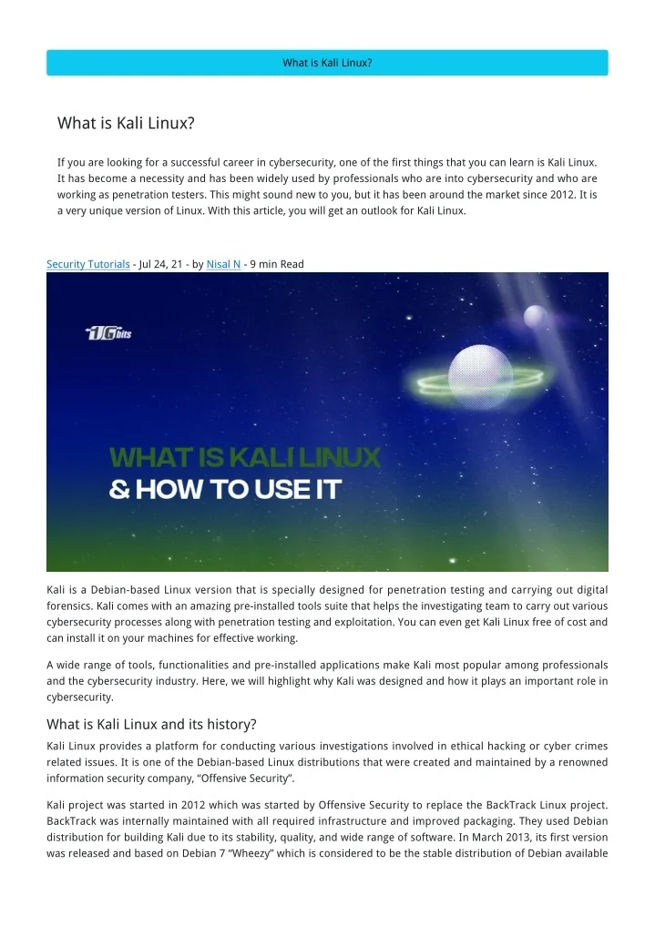 PPT - what-is-kali-linux PowerPoint Presentation, free download - ID:10843586